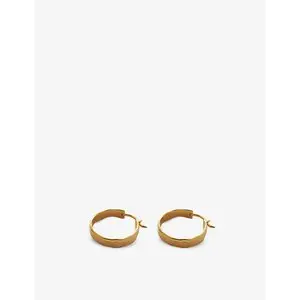 Monica Vinader Mv Siren Muse Wave Hoop Earrings In 18ct Yellow Vermeil Sterling Silver