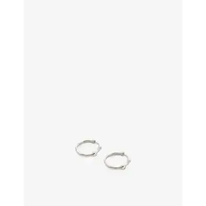 Monica Vinader Siren Diamond Small Hoop Earrings - Silver