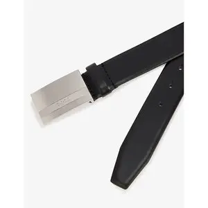 BOSS Logo-engraved Leather Belt