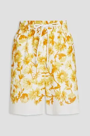 Paul Smith Floral-print Cotton-mousseline Shorts