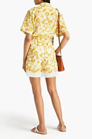 Paul Smith Floral-print Cotton-mousseline Shorts