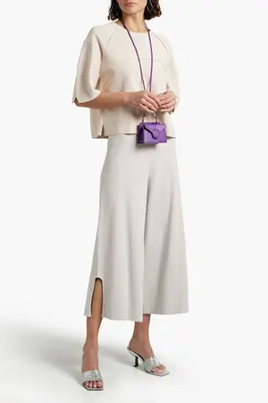 Stella McCartney Cropped Pintucked Crepe Top