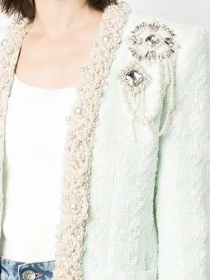 Balmain Embellished Tweed Jacket