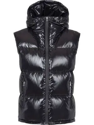 Balmain Puffer Hooded Sleeveless Jacket