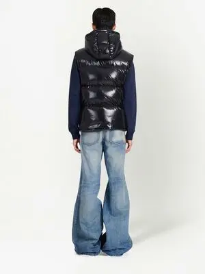 Balmain Puffer Hooded Sleeveless Jacket
