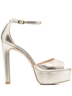 STUART WEITZMAN Disco Platform 130mm Sandals - Gold