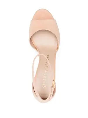 STUART WEITZMAN Platform Suede Sandals - Pink