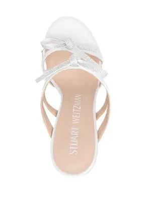 STUART WEITZMAN 110mm Sw Bow Crystal Embellished Sandals - White