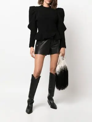 Isabel Marant Étoile Puff-sleeve Peplum Top