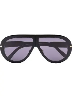 TOM FORD Troy Pilot-frame Sunglasses - Black