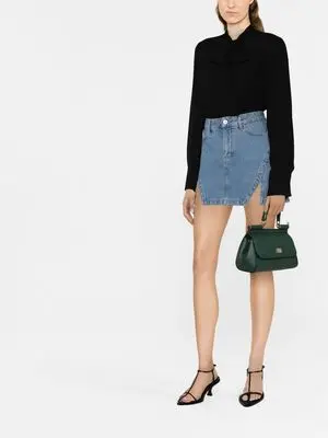 Valentino Garavani Silk Georgette Tie Blouse - Black