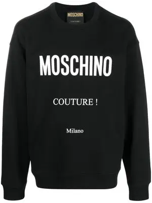 Moschino Logo-print Jumper - Black