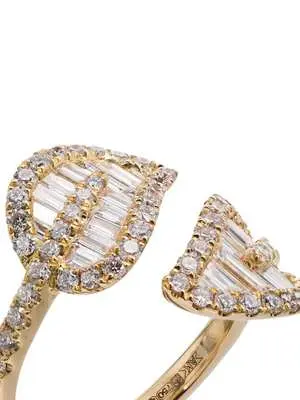 ANITA KO 18k Yellow Leaf Diamond Ring