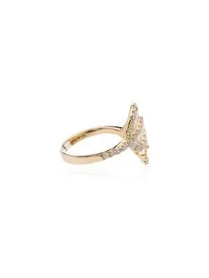 ANITA KO 18k Yellow Leaf Diamond Ring