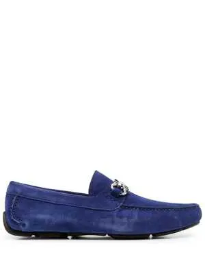 FERRAGAMO Gancini-buckle Loafers - Blue