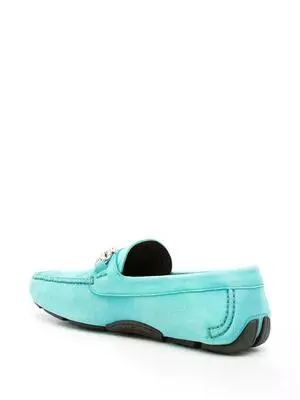 FERRAGAMO Gancini Leather Loafers - Blue
