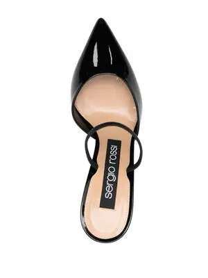 SERGIO ROSSI Godiva 75mm Leather Heel Pumps - Black
