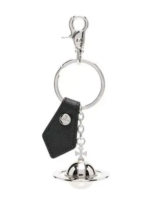 VIVIENNE WESTWOOD Orb-plaque Charm Keyring - Black