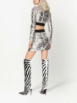 Dolce & Gabbana Sequin-embellished Crop Top