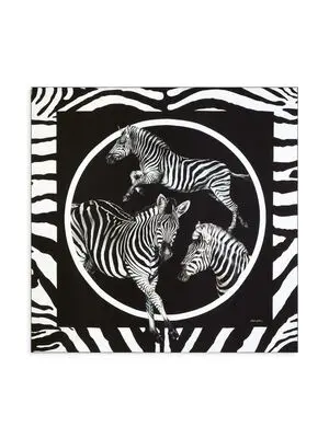 Dolce & Gabbana Zebra-print Twill Scarf