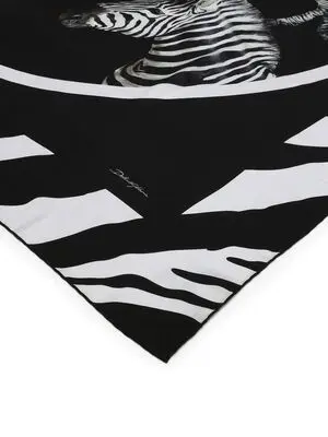 Dolce & Gabbana Zebra-print Twill Scarf