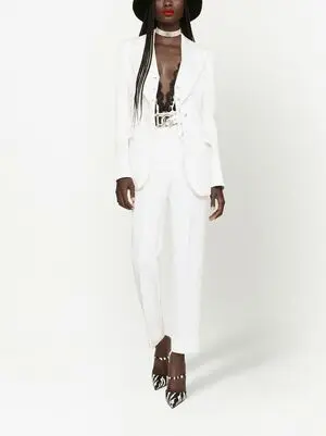 Dolce & Gabbana Turlington Floral-brocade Blazer - White