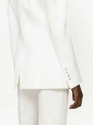 Dolce & Gabbana Turlington Floral-brocade Blazer - White