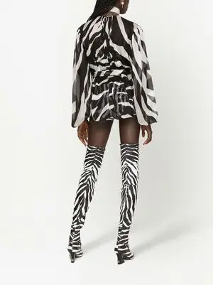 Dolce & Gabbana Zebra-print Chiffon Blouse
