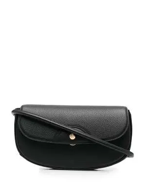 FERRAGAMO Glam Leather Shoulder Bag - Black
