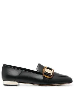 FERRAGAMO Logo-plaque Leather Loafers