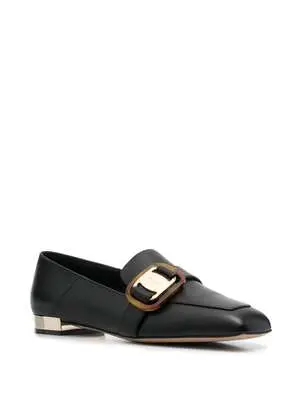 FERRAGAMO Logo-plaque Leather Loafers