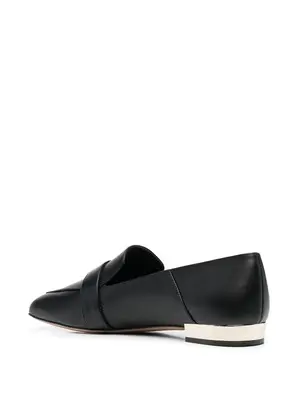 FERRAGAMO Logo-plaque Leather Loafers