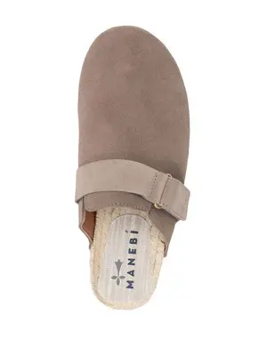 Manebí Suede Round-toe Mules - Brown
