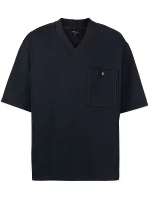 3.1 Phillip Lim Contrast-trim T-shirt - Blue