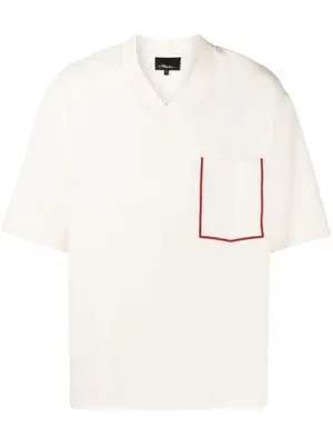 3.1 Phillip Lim Contrast-trim T-shirt - White