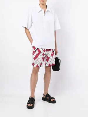 3.1 Phillip Lim Woven-print Deck Shorts
