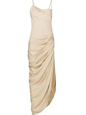 Jacquemus Saudade Draped Maxi Dress - Neutrals