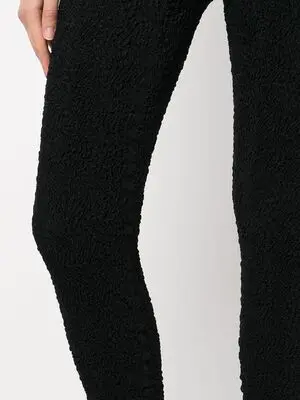 Alexander Wang Ruched Ruffle-trim Leggings
