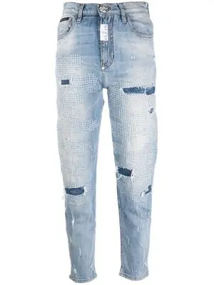Philipp Plein Distressed Mom Jeans