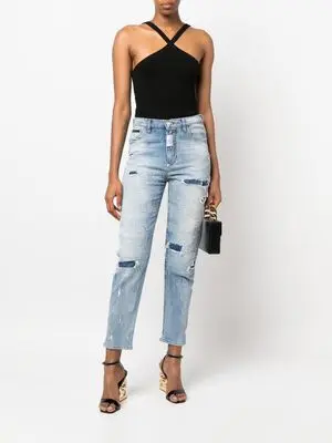 Philipp Plein Distressed Mom Jeans