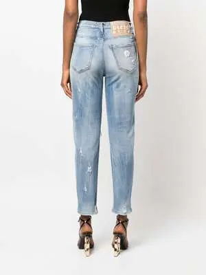 Philipp Plein Distressed Mom Jeans