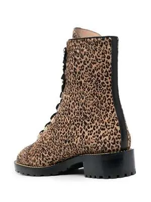 STUART WEITZMAN Jaguar-print Ankle Boots