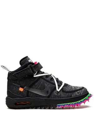 Nike X Off White Air Force 1 Mid Sneakers - Black