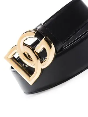 Dolce & Gabbana Logo Buckle Belt - Black