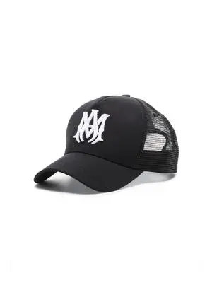 Amiri Ma Logo Trucker Hat - Black
