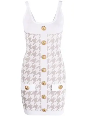 Balmain Houndstooth Mini Dress