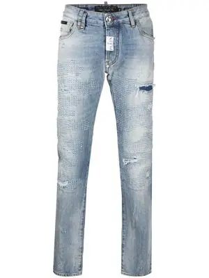 Philipp Plein Light Wash Jeans For Men