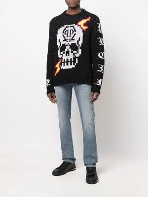 Philipp Plein Hexagon Straight-cut Jeans - Blue