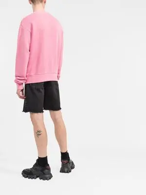 Palm Angels Logo-print Cotton Sweatshirt - Pink