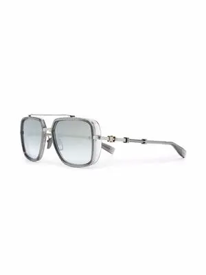 Balmain Officier Square-frame Sunglasses